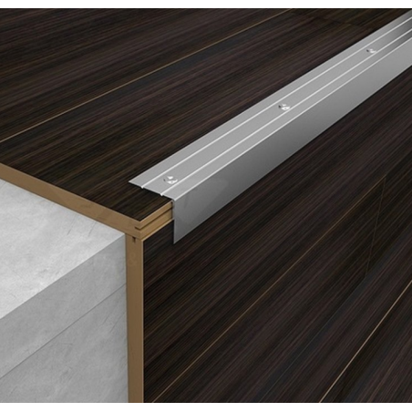 PROFIL ALUMINIU PENTRU TREAPTA, 25 MM, ARGINTIU, 3 M