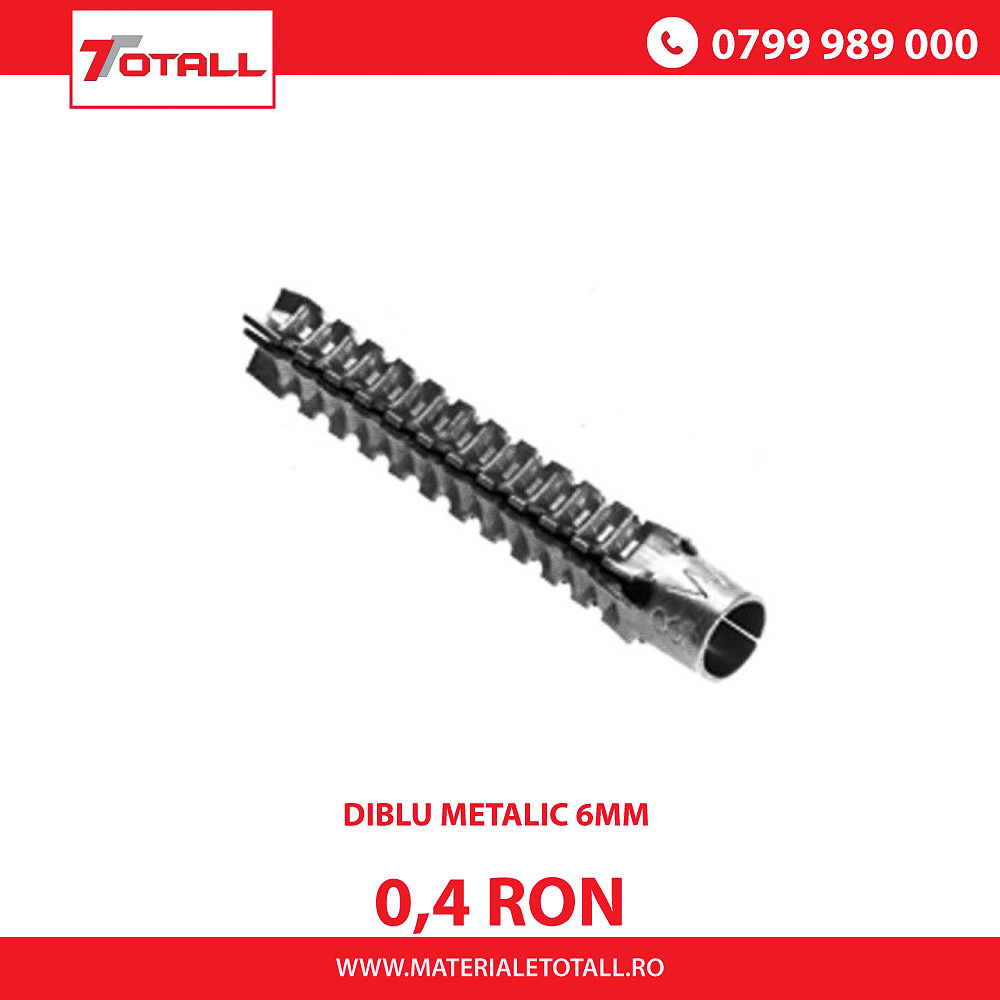DIBLU METALIC 6MM | Preț 0,4 RON | Livrare din stoc | MaterialeTotall.ro