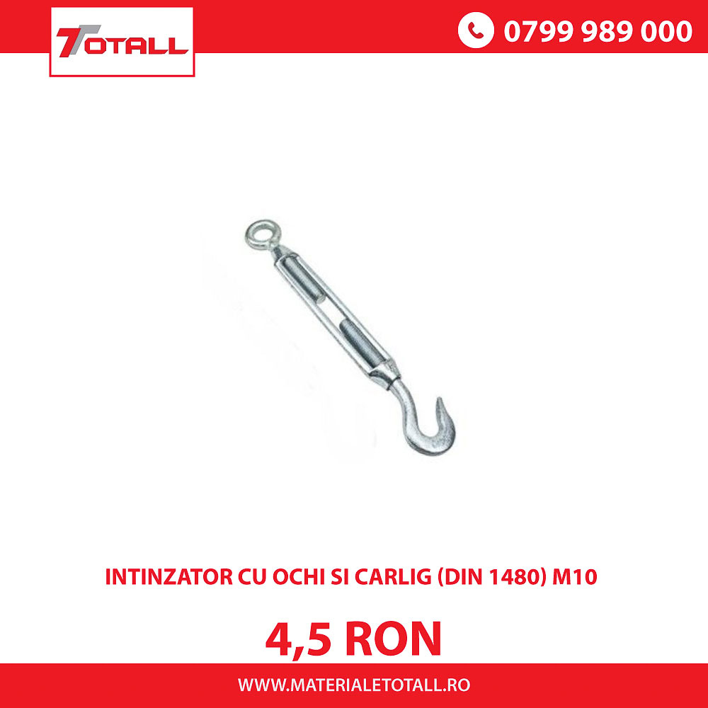 INTINZATOR CU OCHI SI CARLIG (DIN 1480) M10 | Preț 4,5 RON | Livrare ...