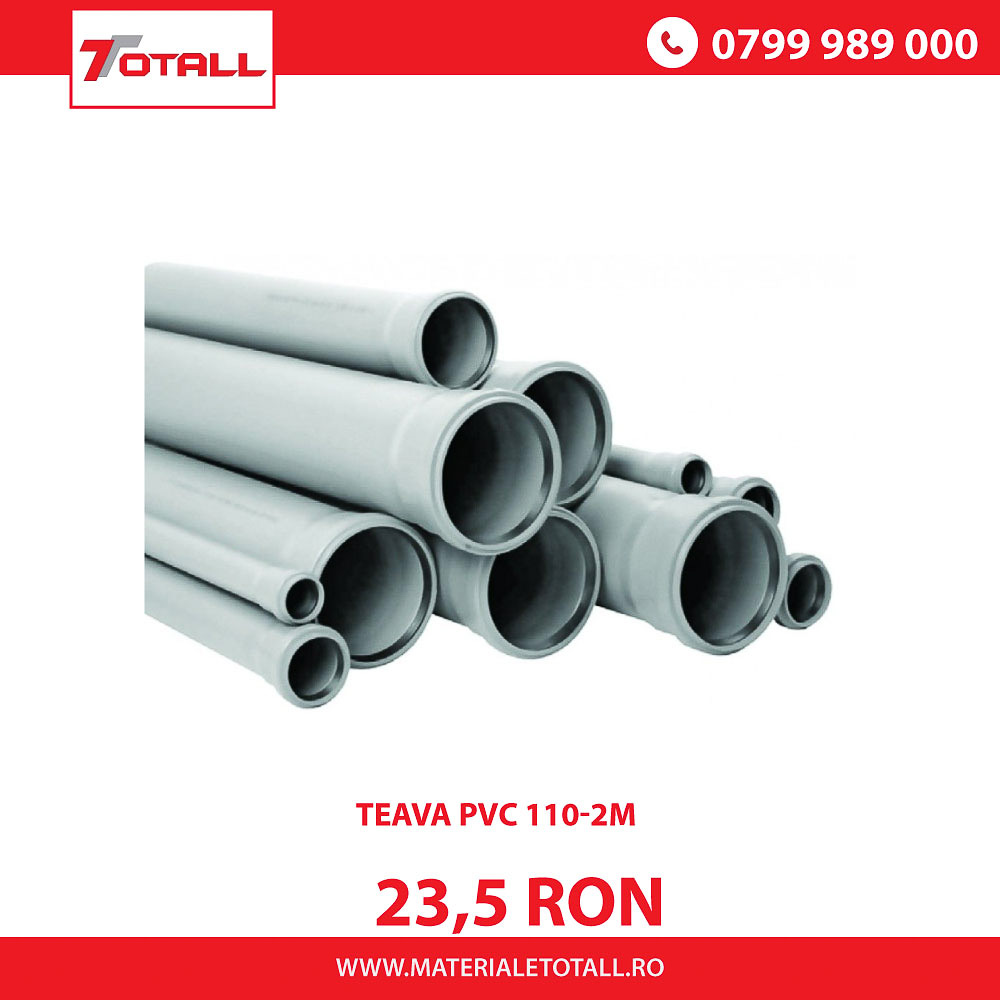 TEAVA PVC 110-2M | Preț 33RON | Livrare din stoc | MaterialeTotall.ro